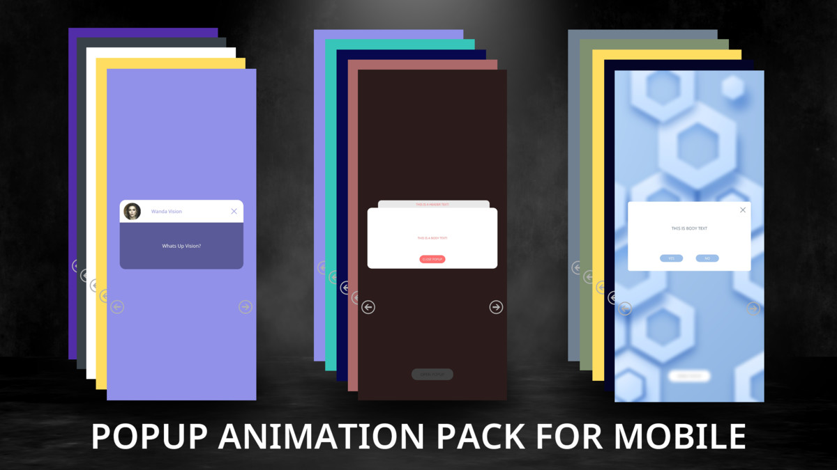 Infinite Loading & Popup Animaton Pack