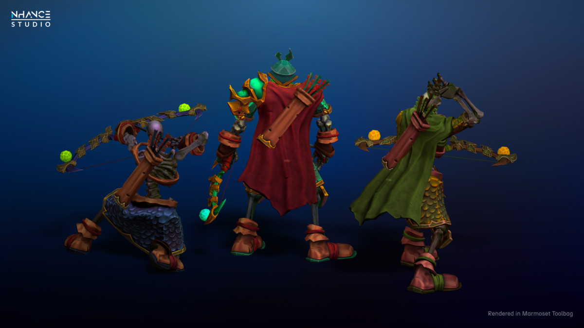 Modular Fantasy Stylized Skeleton Archer Hero