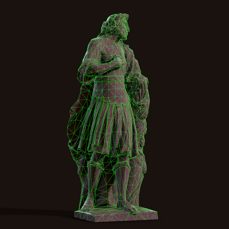 PBR Statues (9) Low Poly