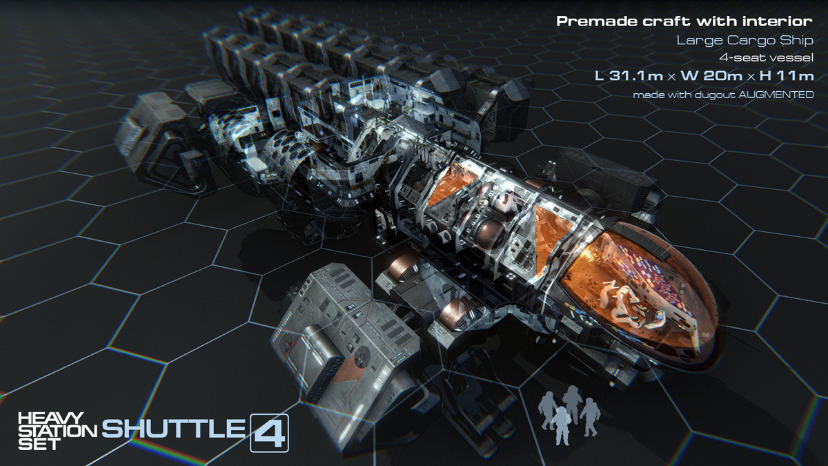 Sci-Fi Heavy Station Set SHUTTLE-4