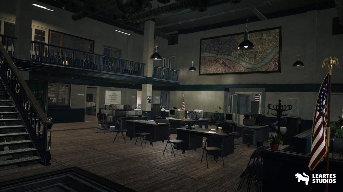 Retro Police Station Environment / Exterior + Interior