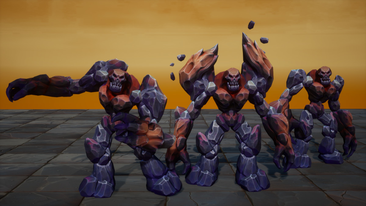 Modular Stylized Fantasy Rock Golem