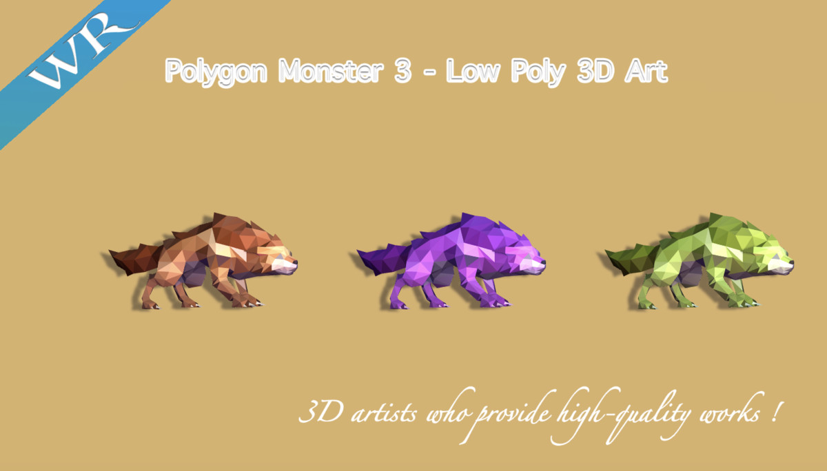 Polygon Monster 3 - Low Poly 3D Art
