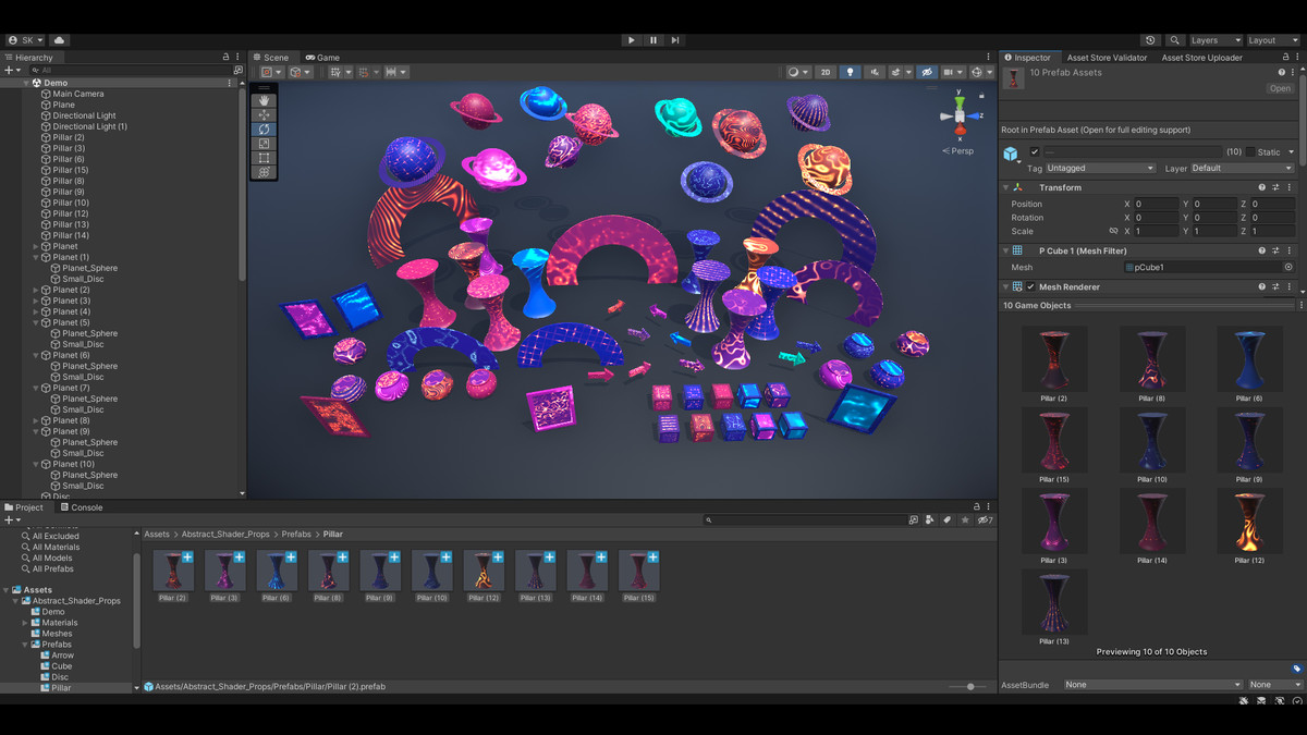 Animated Abstract Shader & Props