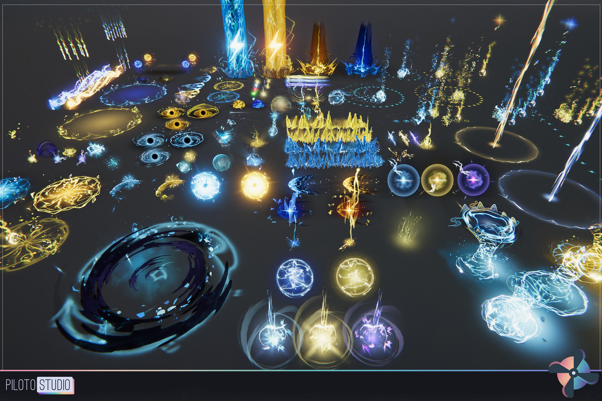 Electricity & Shock Stylized VFX Starter Kit by Piloto Studio