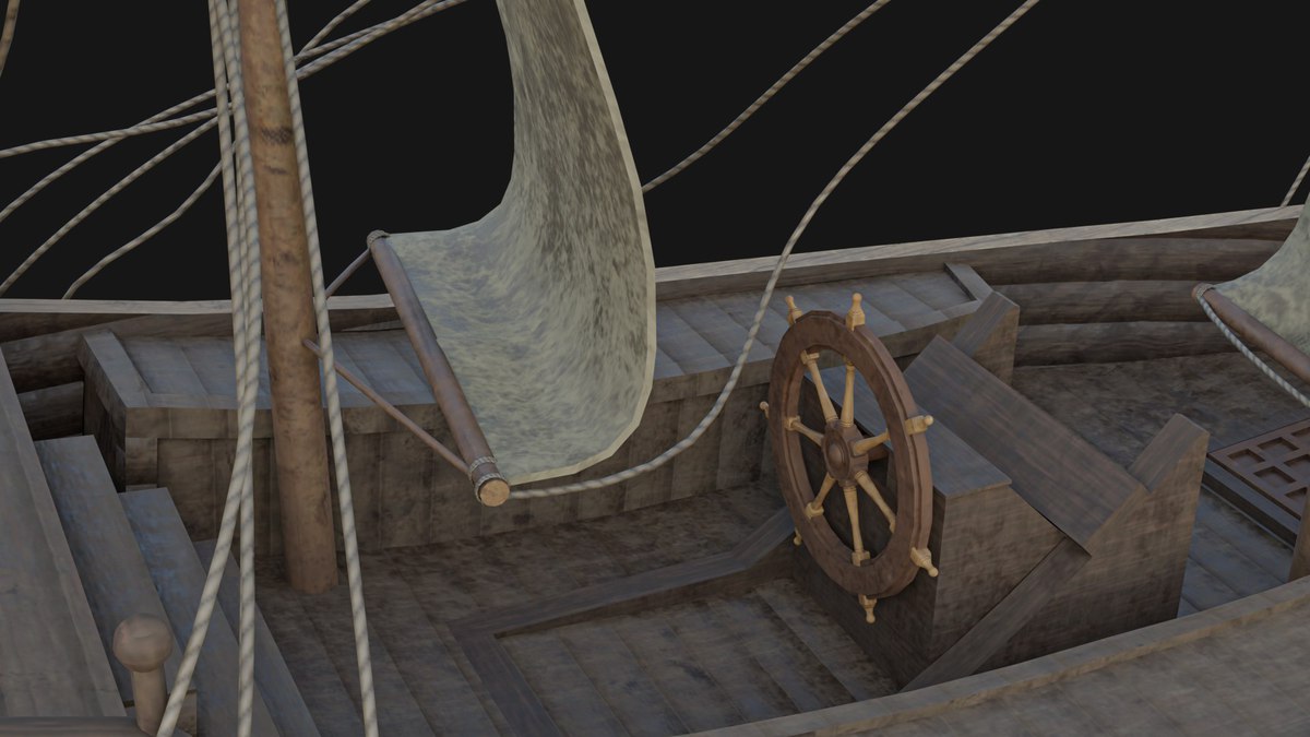 Sailing Ship Barque URP and HDRP Textures