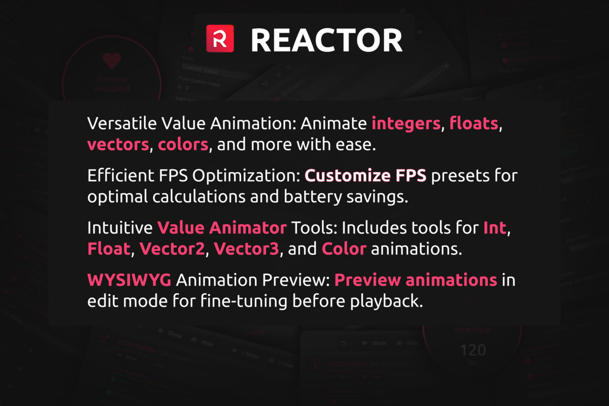 Reactor - Value Animator Engine for Unity