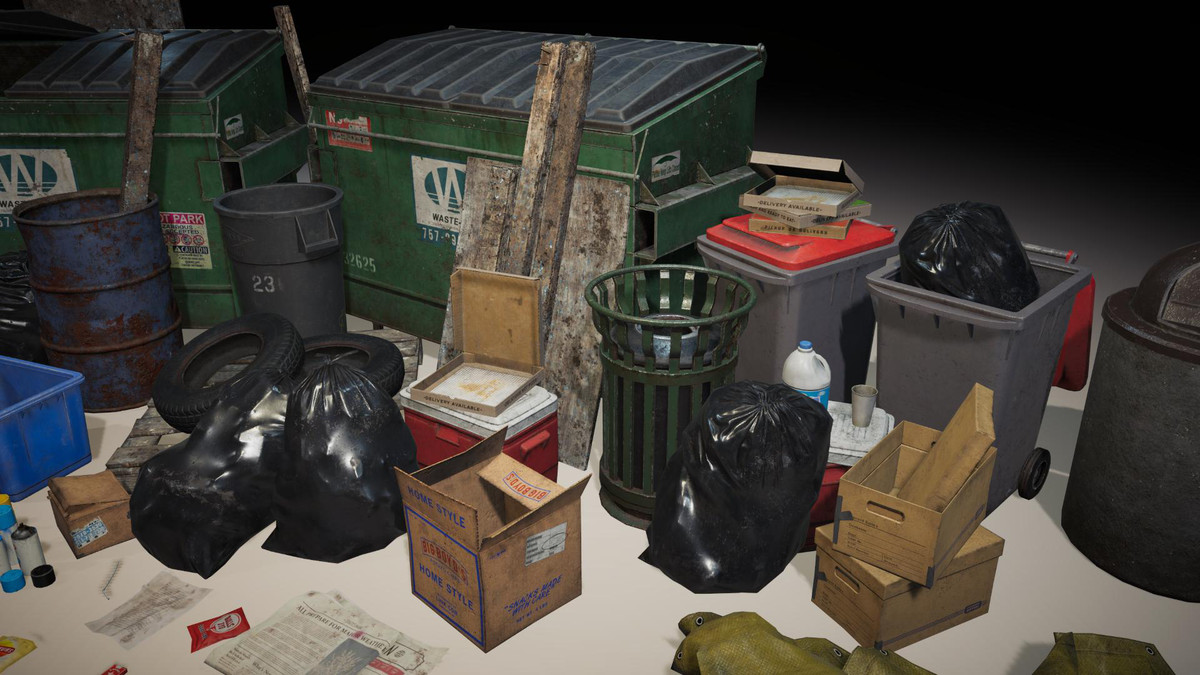 City Trash Prop Set - 100+ ASSETS