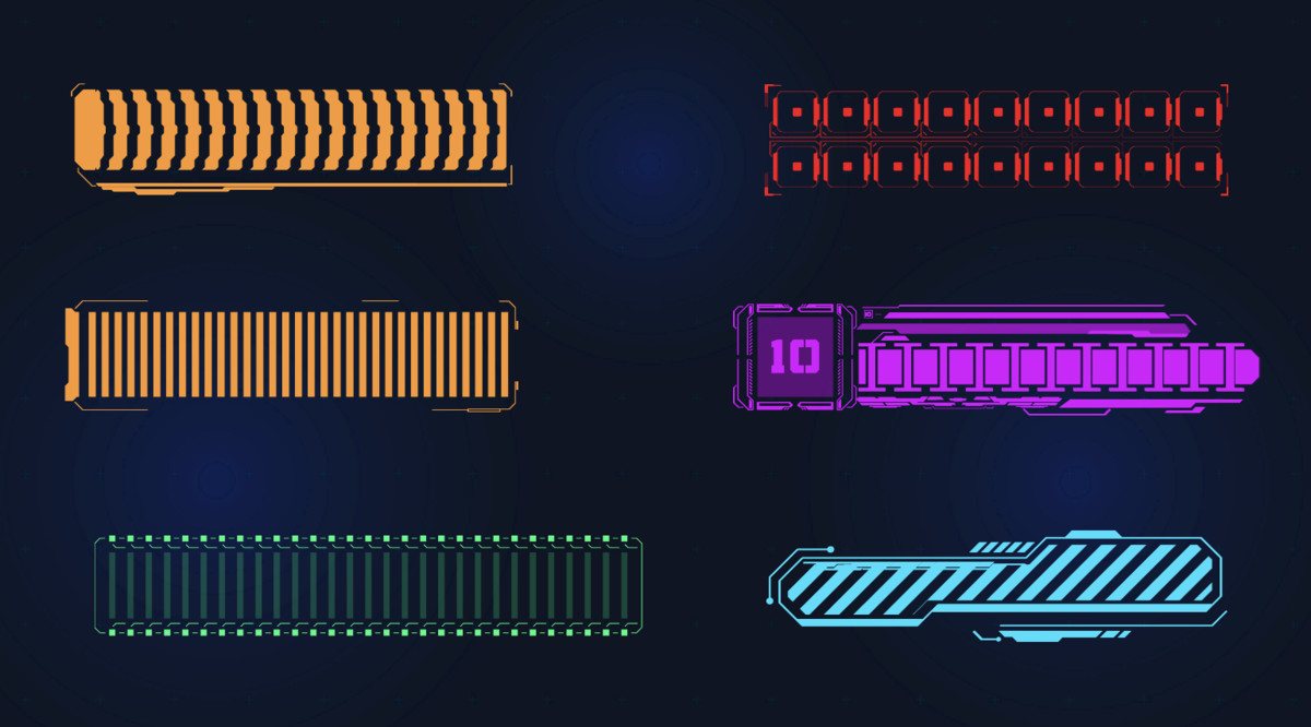 Animated Sci-Fi UI Bundle Vol. 1 & Vol. 2