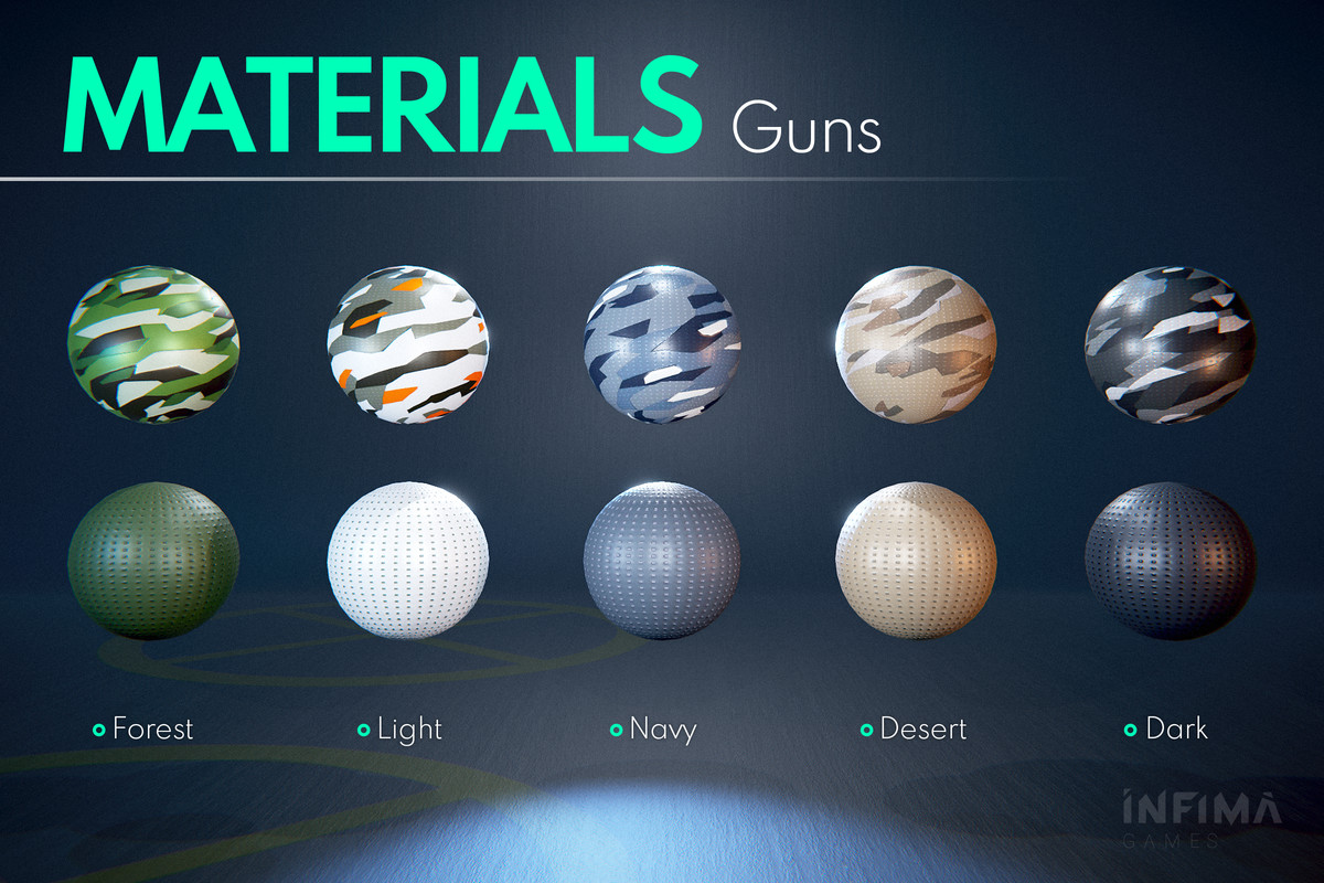 Low Poly Models - Modern Guns Pack (Built-in)