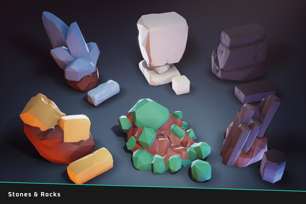Shatter Stone: Low Poly
