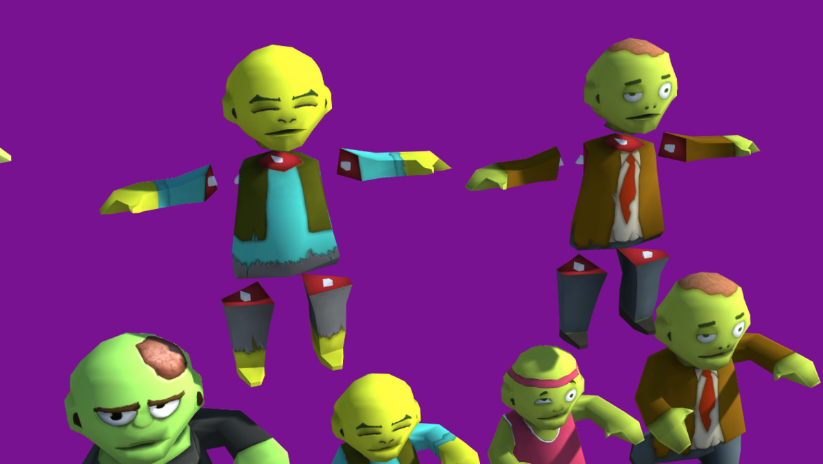 Zombies Cartoon Characters Pack