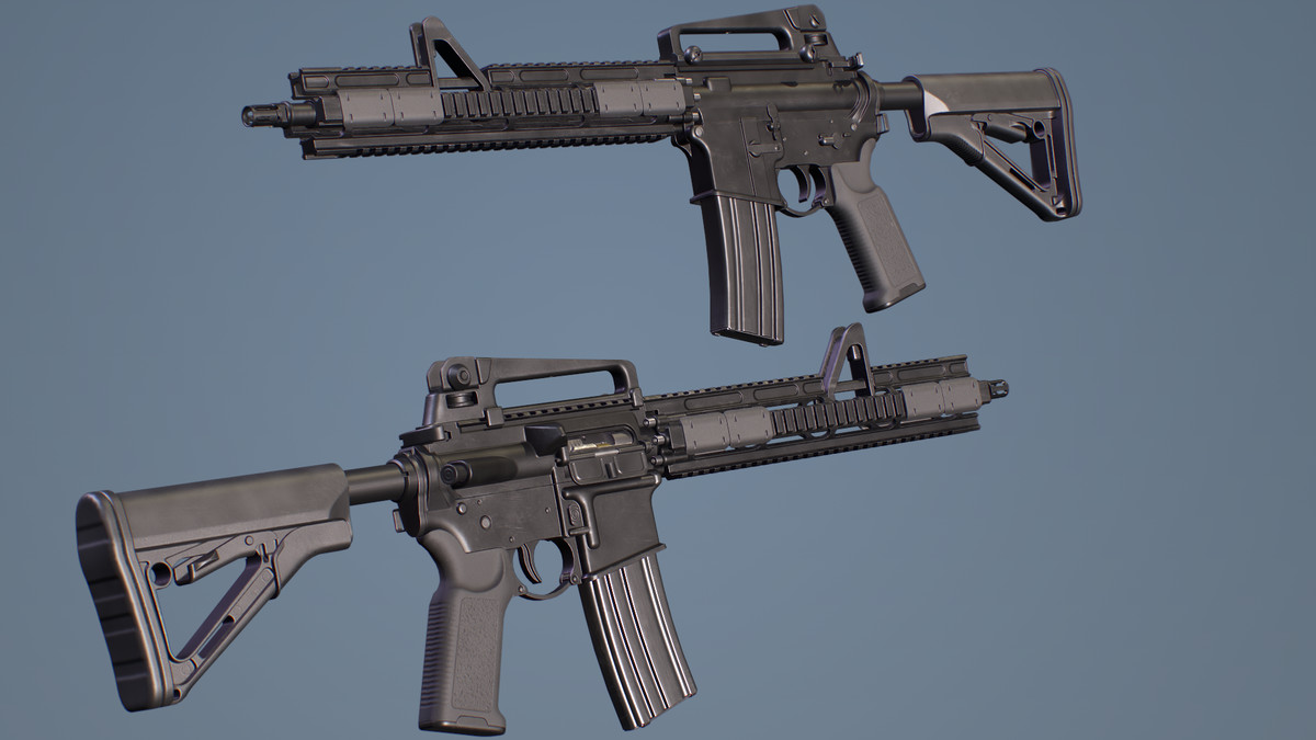 MR-44 Assault rifle With Hands