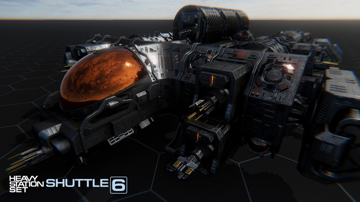 Sci-Fi Heavy Station Set SHUTTLE-6