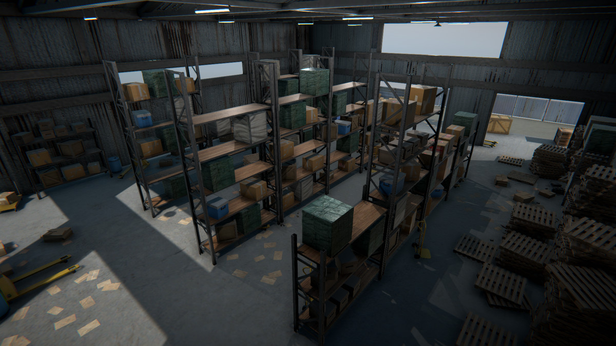 Realistic Modern Industrial Warehouse Asset Package - AssetsDeals.pro