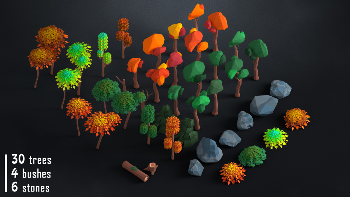 MB: low-poly pack - trees