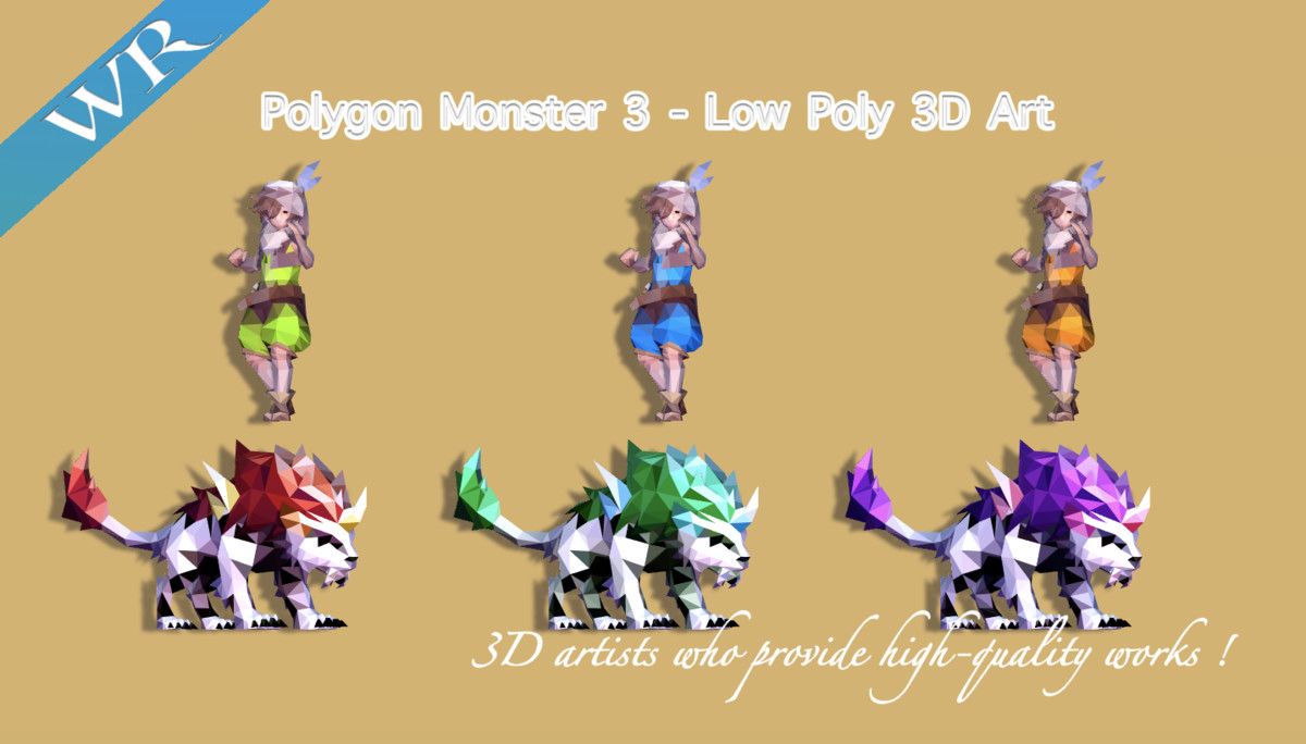 Polygon Monster 3 - Low Poly 3D Art