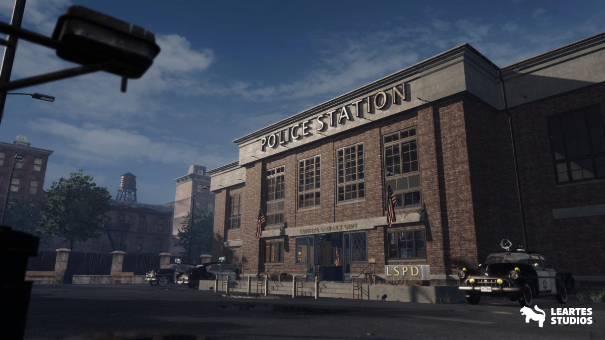 Retro Police Station Environment / Exterior + Interior