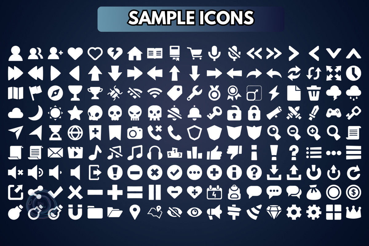 Dark Fantasy GUI + Icons Bundle + PSD GUI files + AI Icons files