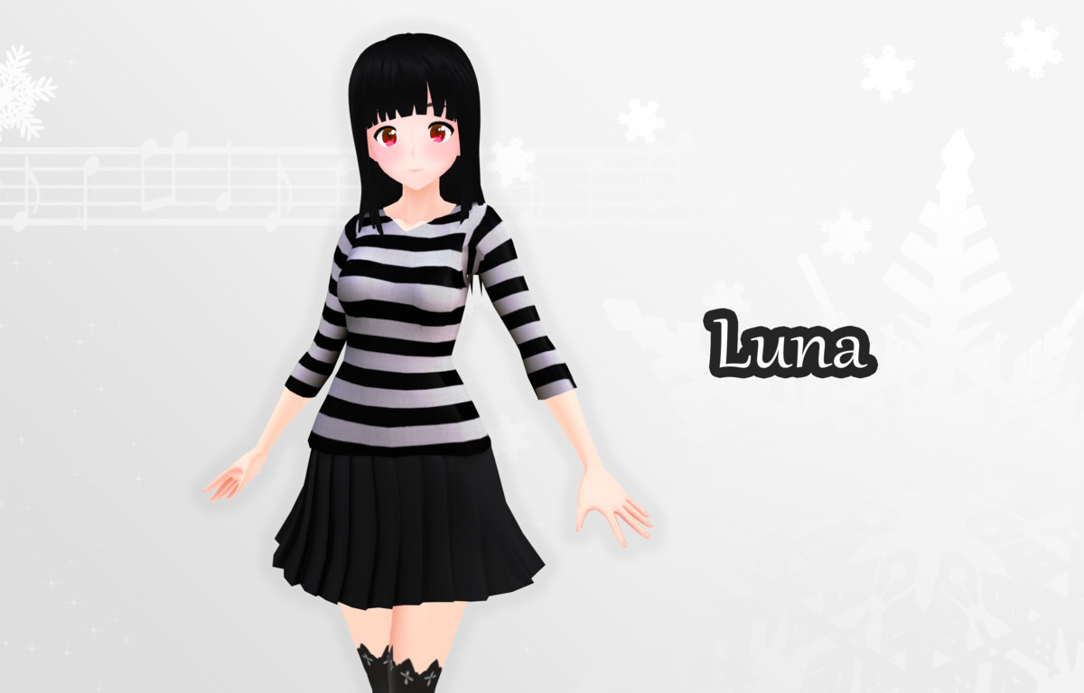 Luna: Anime-Style Character For Games And VRChat
