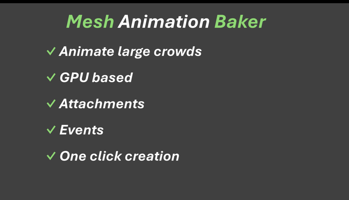 Mesh Animation Baker - GPU Optimized Crowd Animation