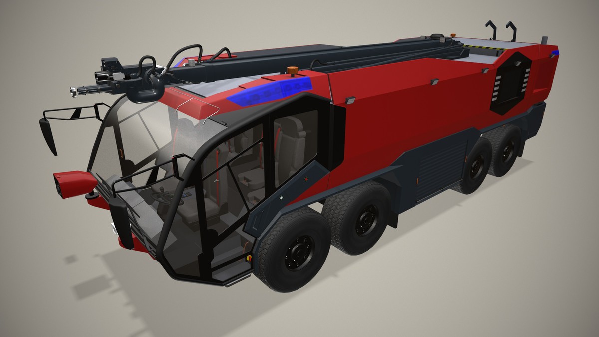 Airport Fire Truck 8x8 Red (371)