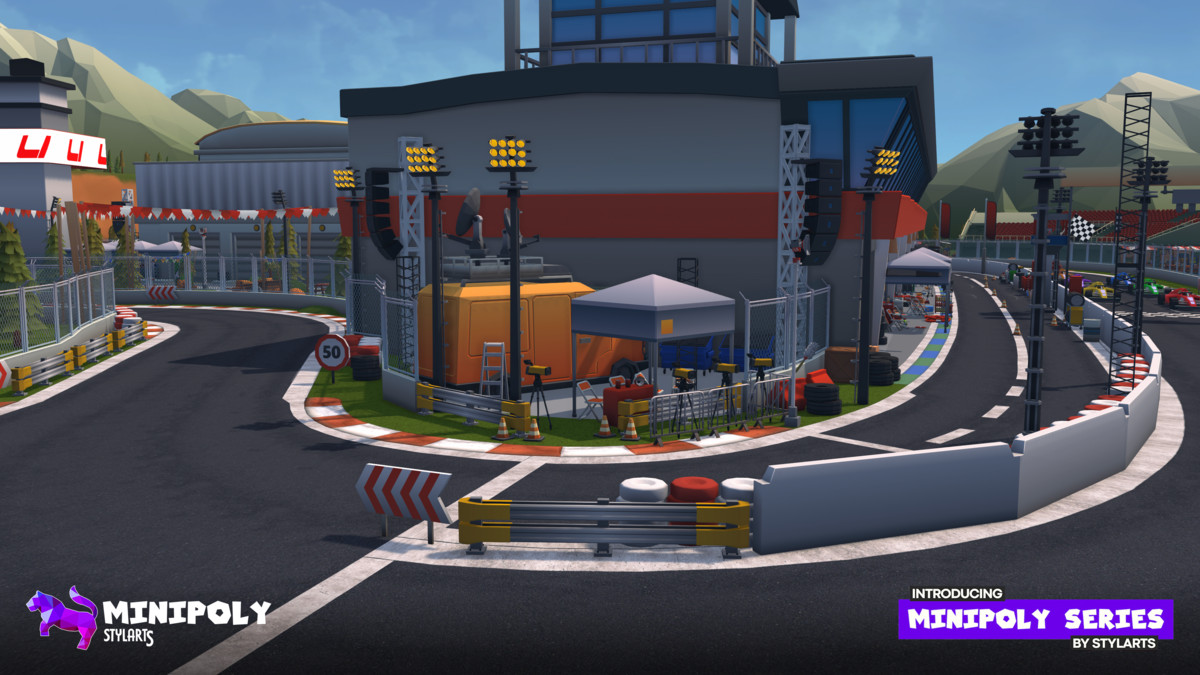 Minipoly Series - Race Track ( Stylized Lowpoly Environment )