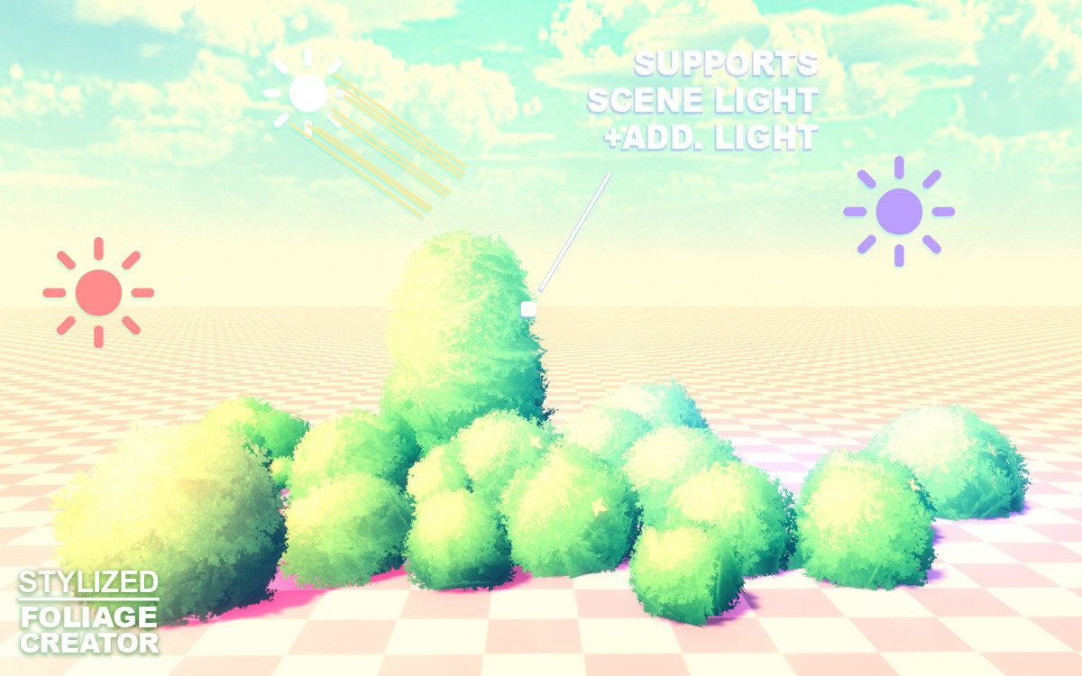 Stylized Foliage Bush & Clouds Creator