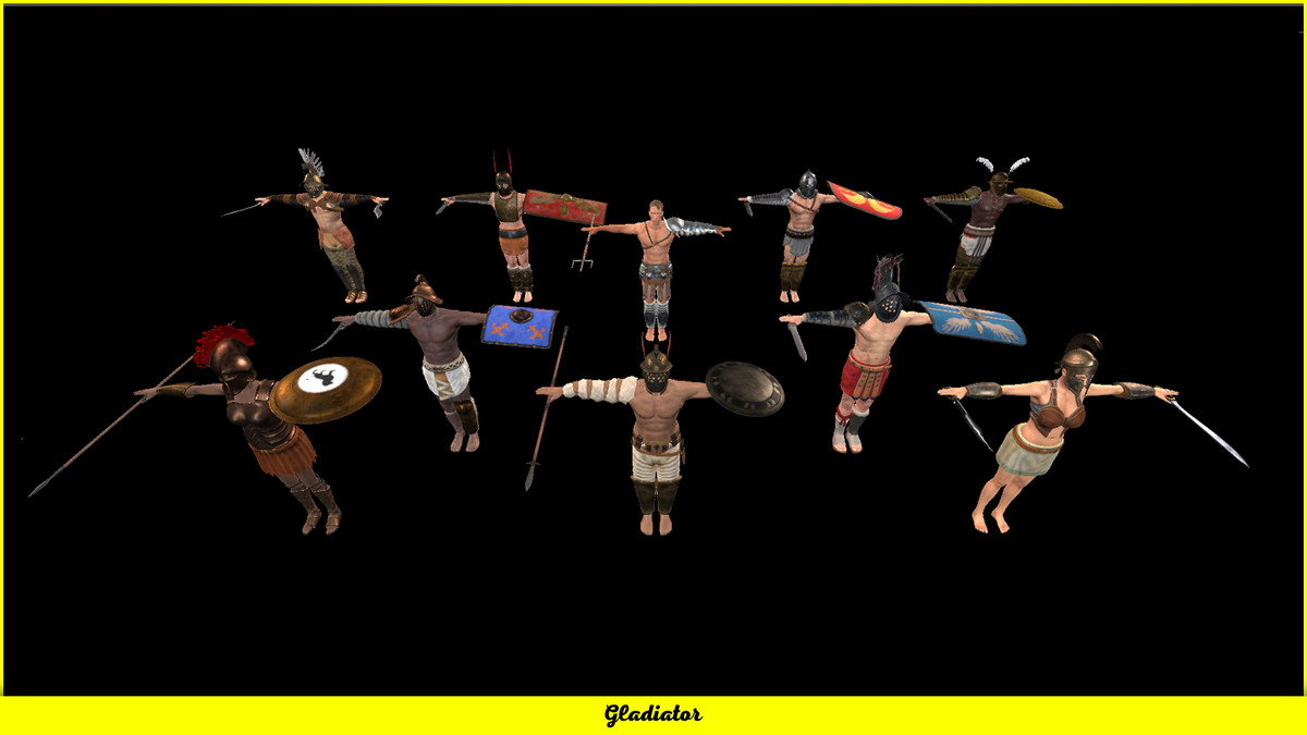 Gladiators characters 10+ pack