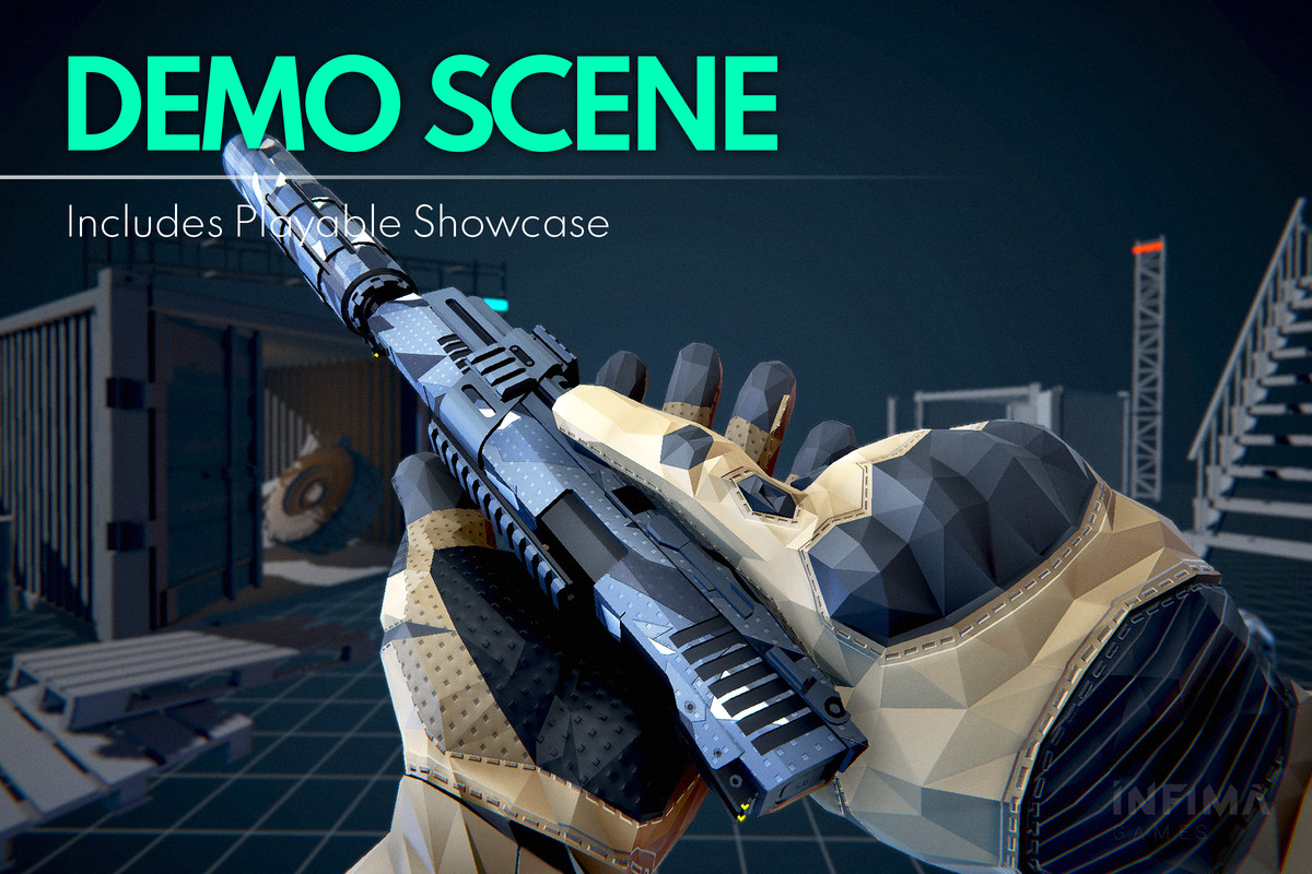 Low Poly Animated - Modern Guns Pack (URP)