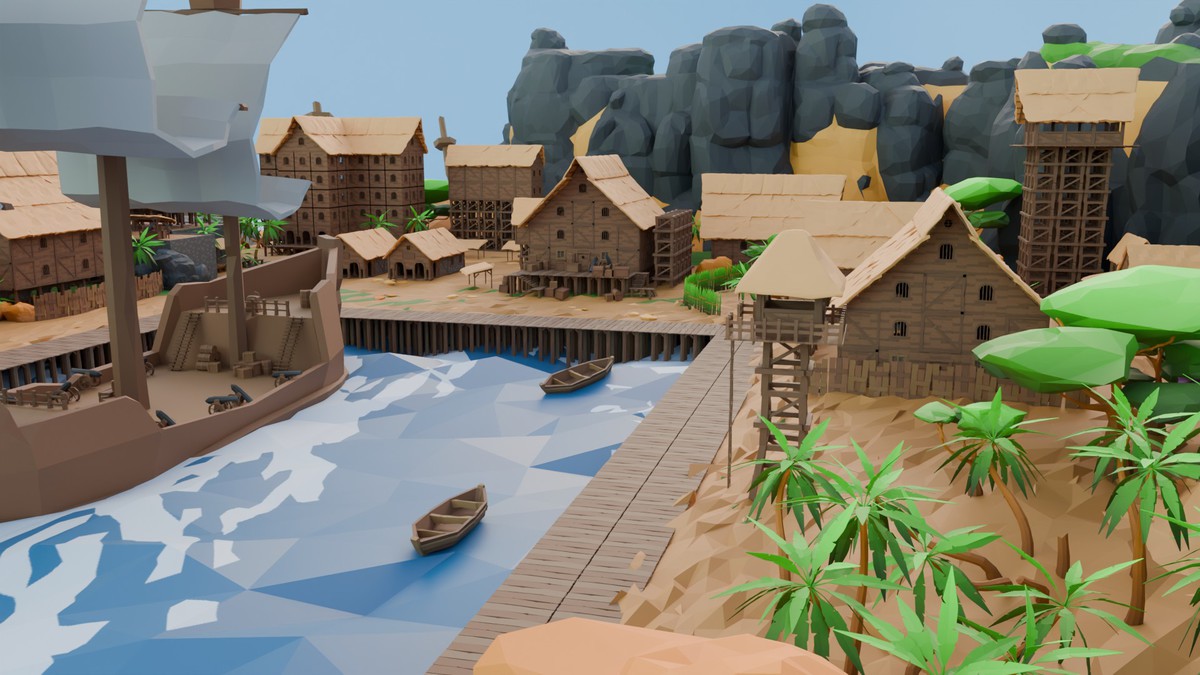 Low Poly Modular Environment pack - PA