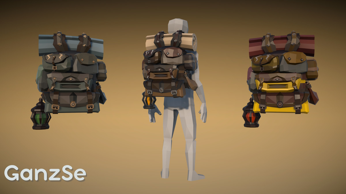 GanzSe Backpacks - Fantasy Low Poly Pack