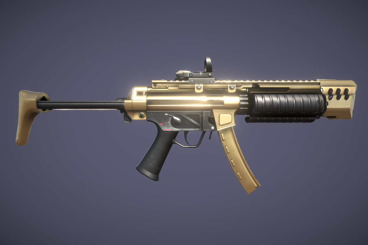 SubmachineGun Gold (Apocalypse Weapons)