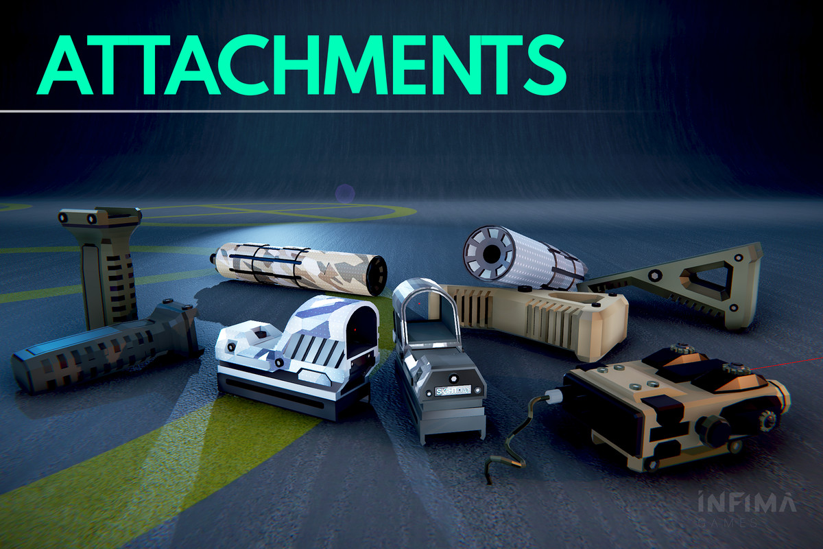 Low Poly Animated - Modern Guns Pack (Built-in)