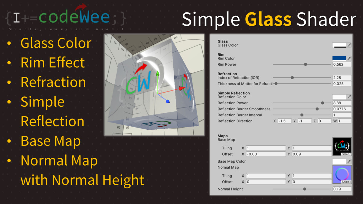 Simple Glass Shader(Built-In)