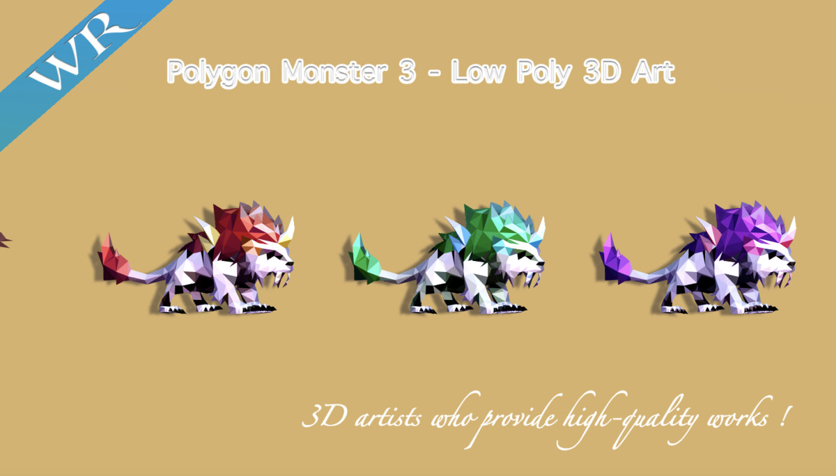 Polygon Monster 3 - Low Poly 3D Art
