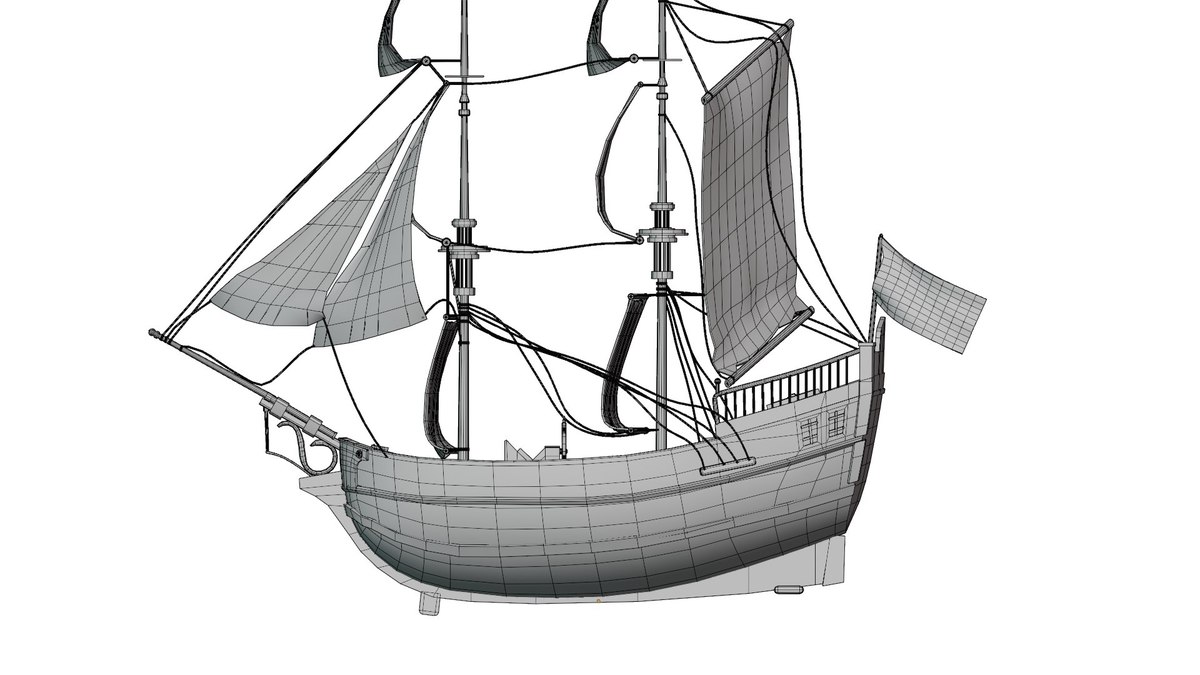 Sailing Ship Barque URP and HDRP Textures