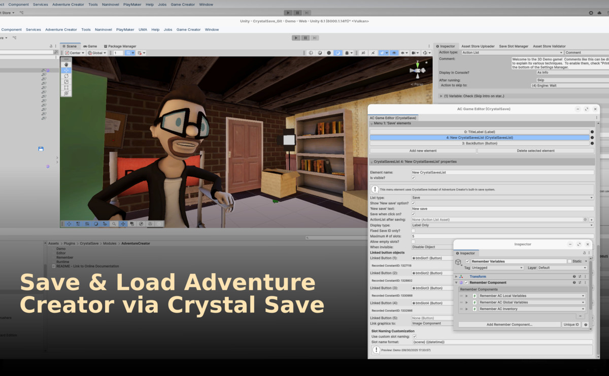 Crystal Save | Adventure Creator Save Module