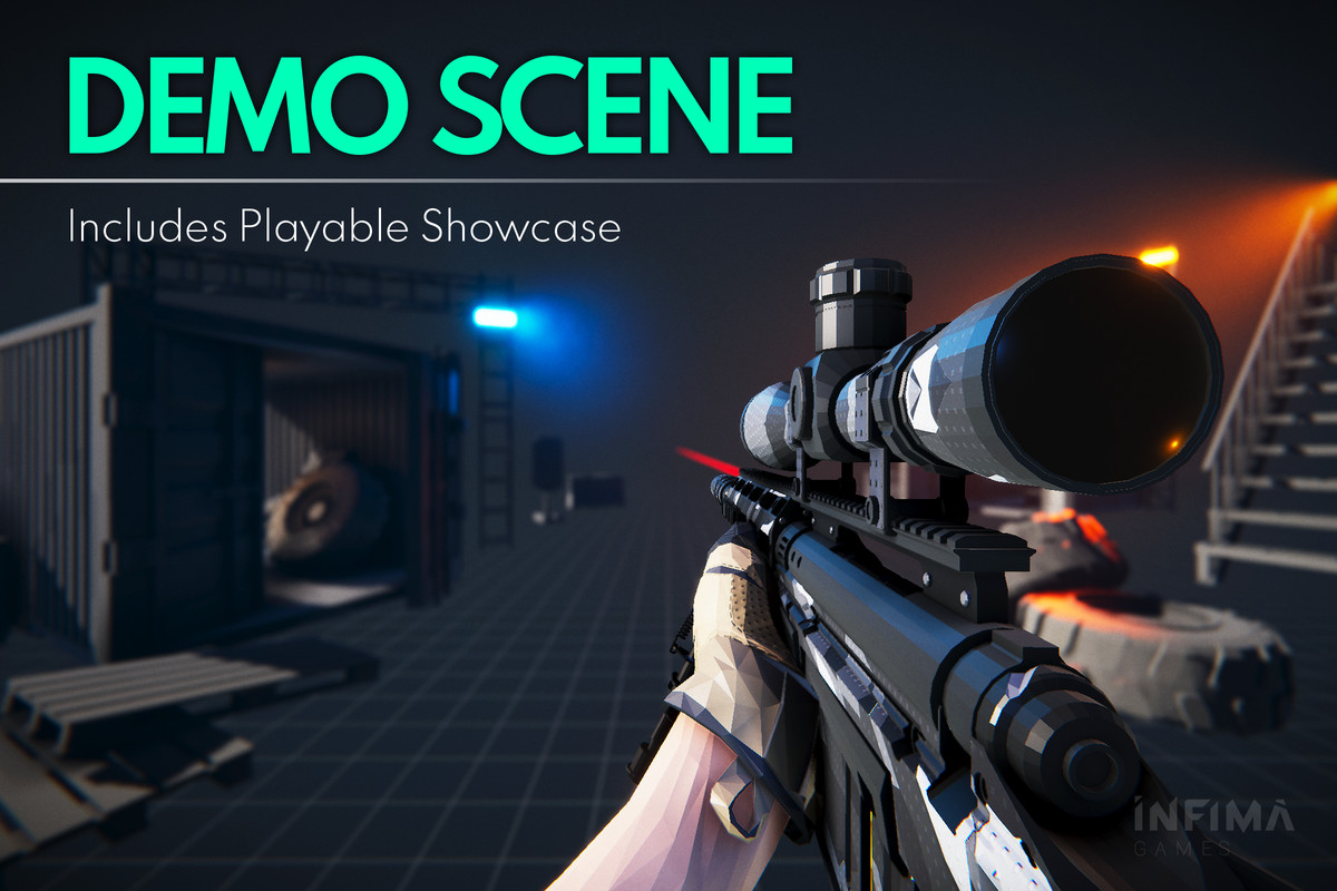 Low Poly Animated - Modern Guns Pack (HDRP)