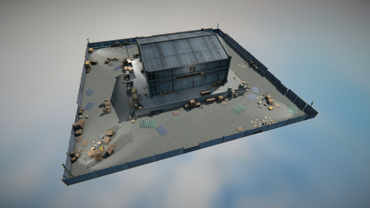 Realistic Modern Industrial Warehouse Asset Package