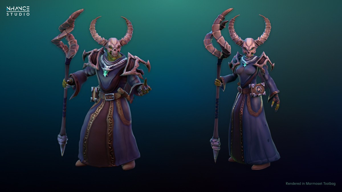 Stylized Fantasy Necromancer Outfit